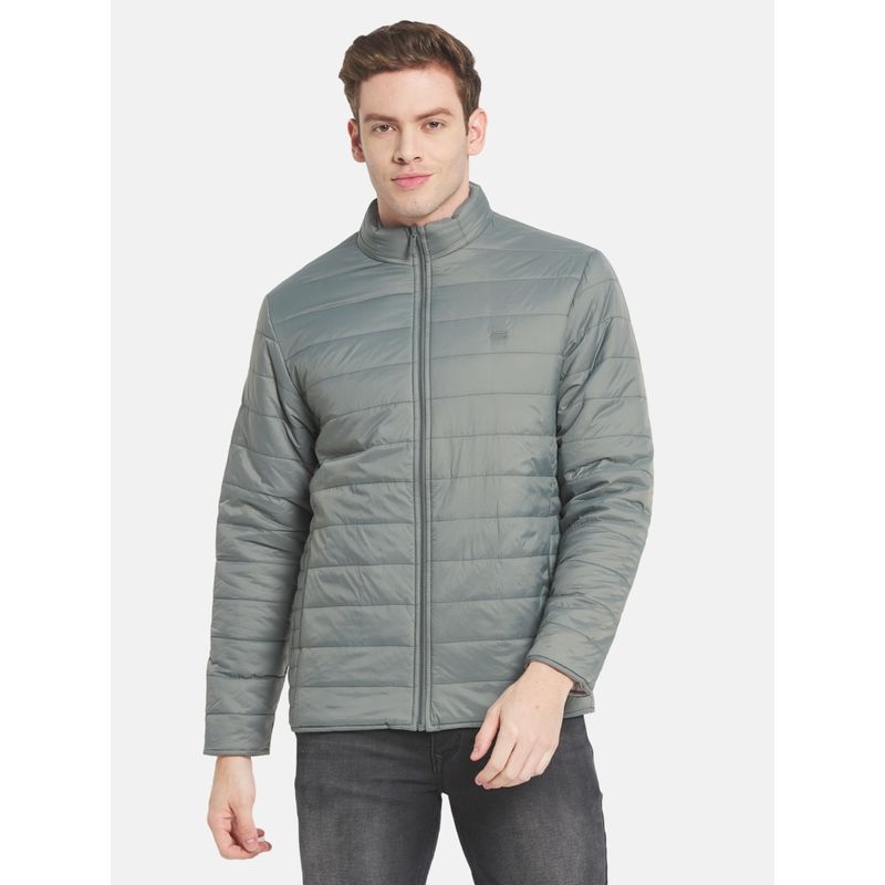 Buy METTLE Men Olive Green Puffer Jacket Online